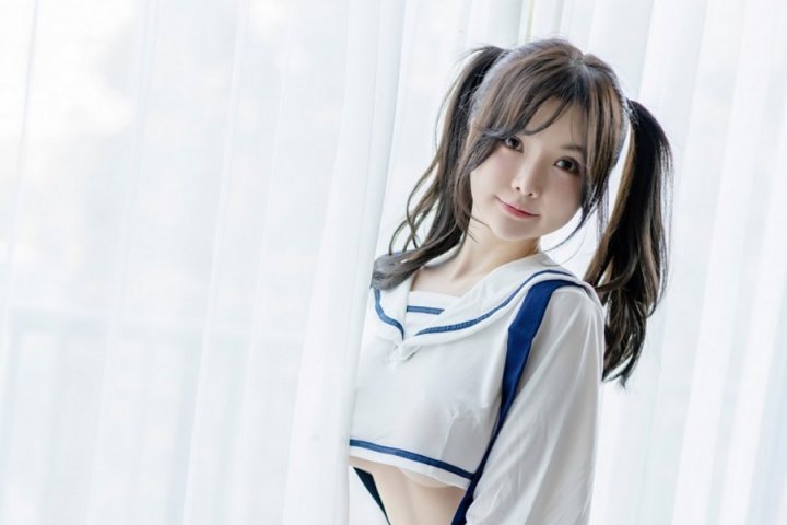 糯美子mini[米妮大萌萌]cos jk水手服图片 - 伊萌皓园